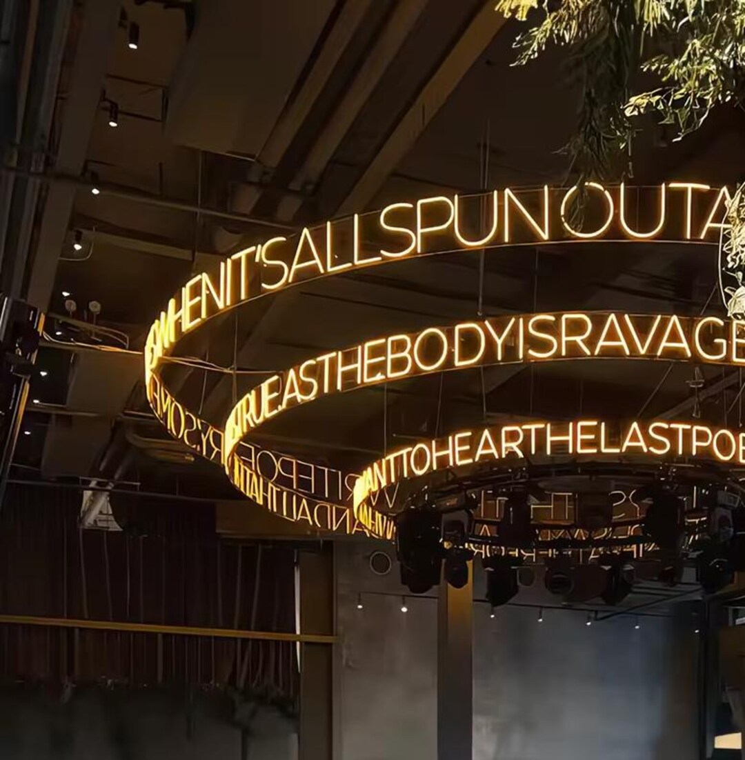 Round Neon Letter Sign, Light up Letter Sign, Bar Store Neon Sign ...