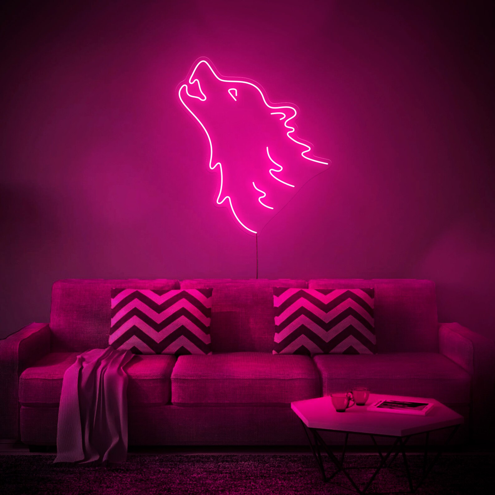 Wolf Howl LED Neon Sign Wall Decor Wall Sign Neon Lights - Etsy