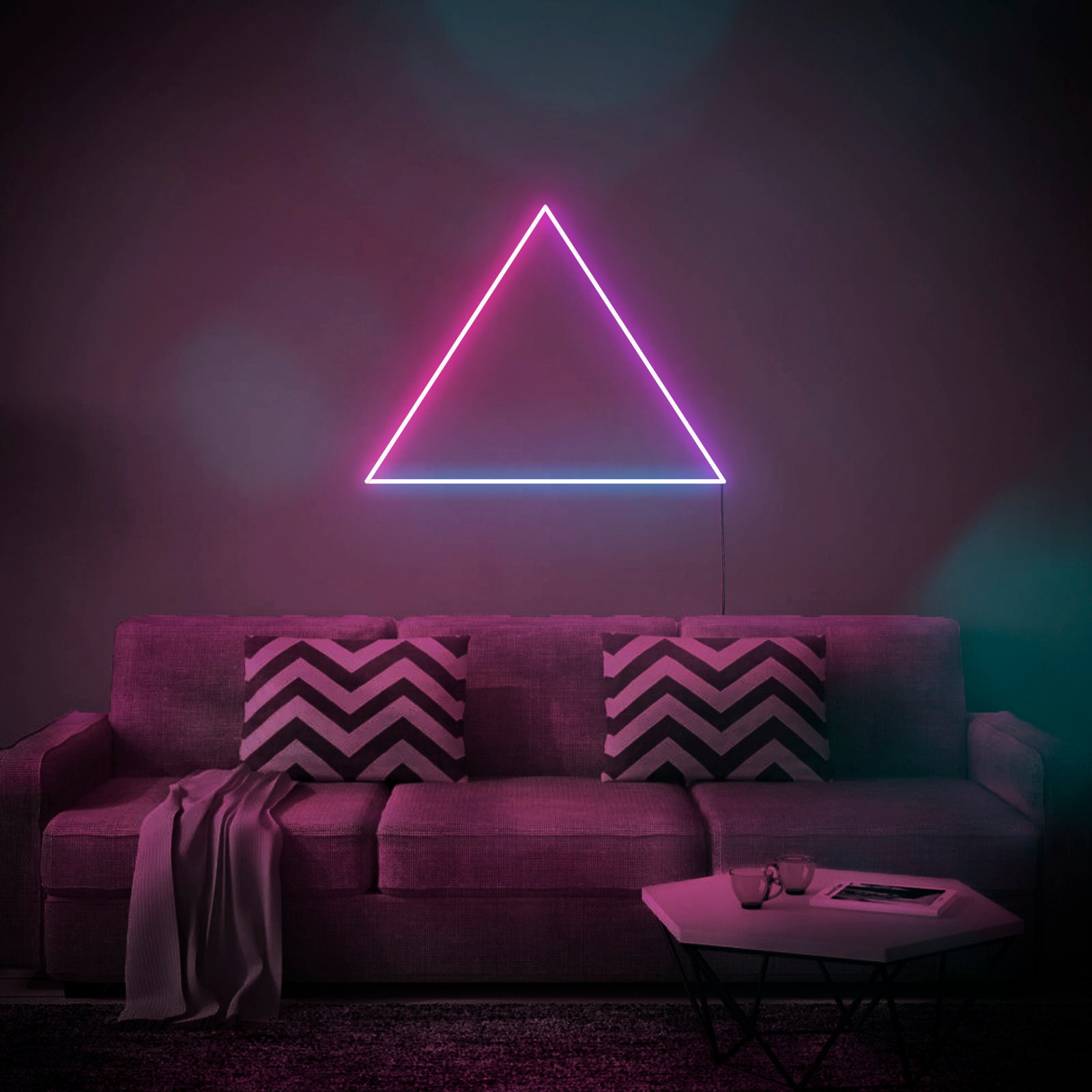 Triangle LED Neon Sign Wall Decor Wall Sign Neon Lights - Etsy Canada