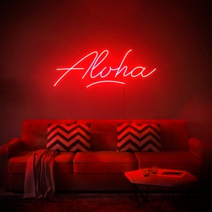 Aloha LED Neon Sign Wall Decor Wall Sign Neon Lights - Etsy
