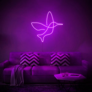 Hummingbird - LED Neon Sign, Wall Decor, Wall Sign, Neon Lights - Etsy