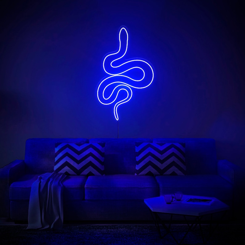 Snake LED Neon Sign Wall Decor Wall Sign Neon Lights | Etsy