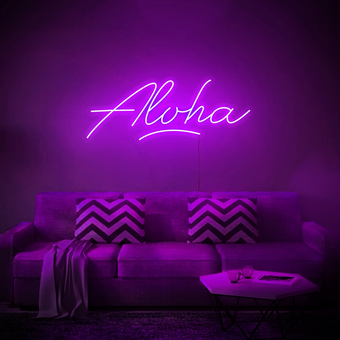 Aloha LED Neon Sign Wall Decor Wall Sign Neon Lights - Etsy
