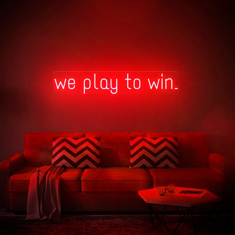 We Play to Win LED Neon Sign Wall Decor Wall Sign Neon - Etsy