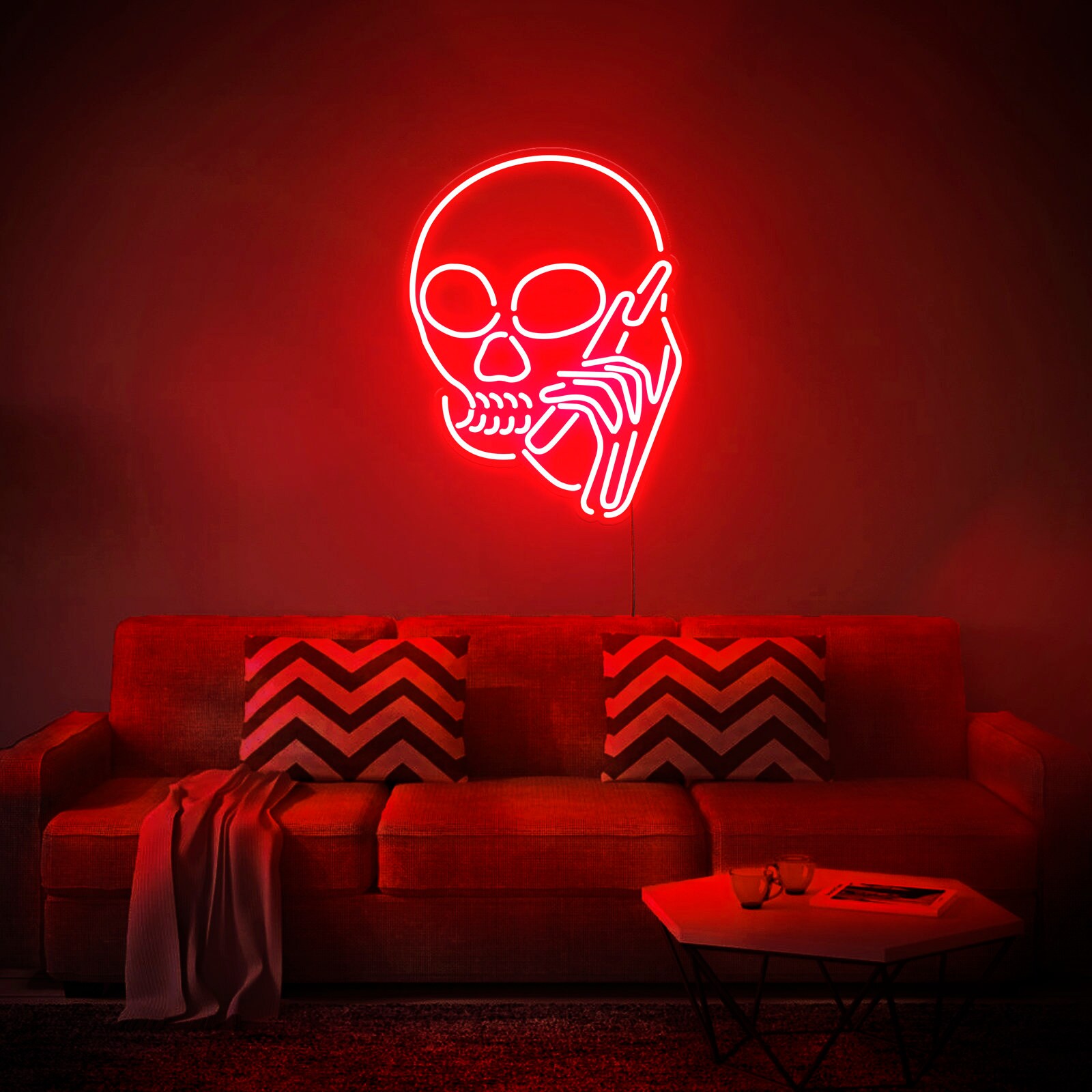 Skull Calling LED Neon Sign - Etsy