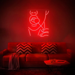 Girl and Lollipop - LED Neon Sign, Wall Decor, Wall Sign, Neon Lights ...