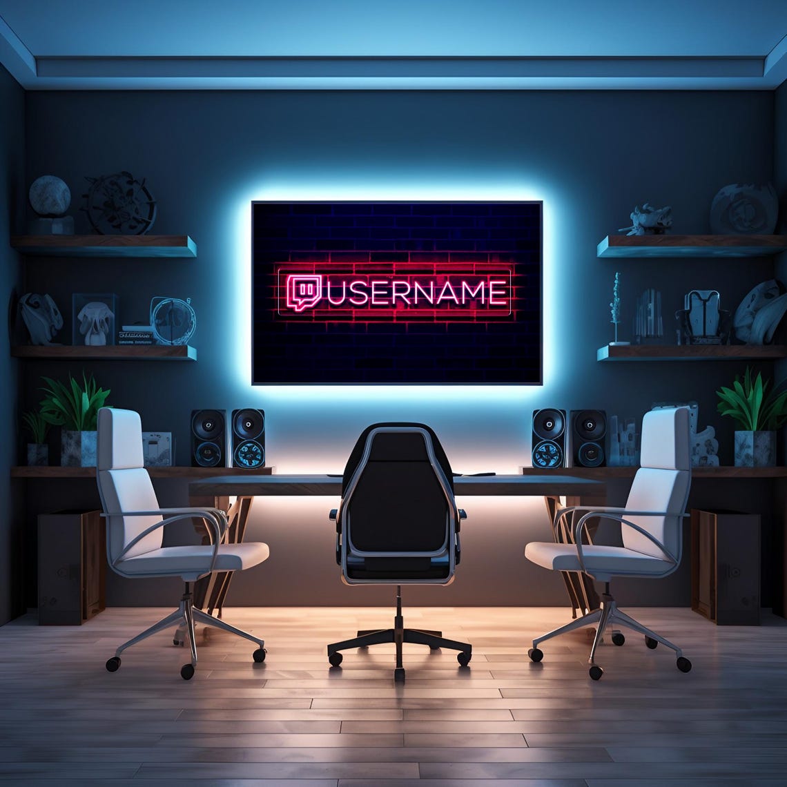 Custom Twitch Username Neon Sign, Twitch Neon Light, Custom Gamer Tag ...