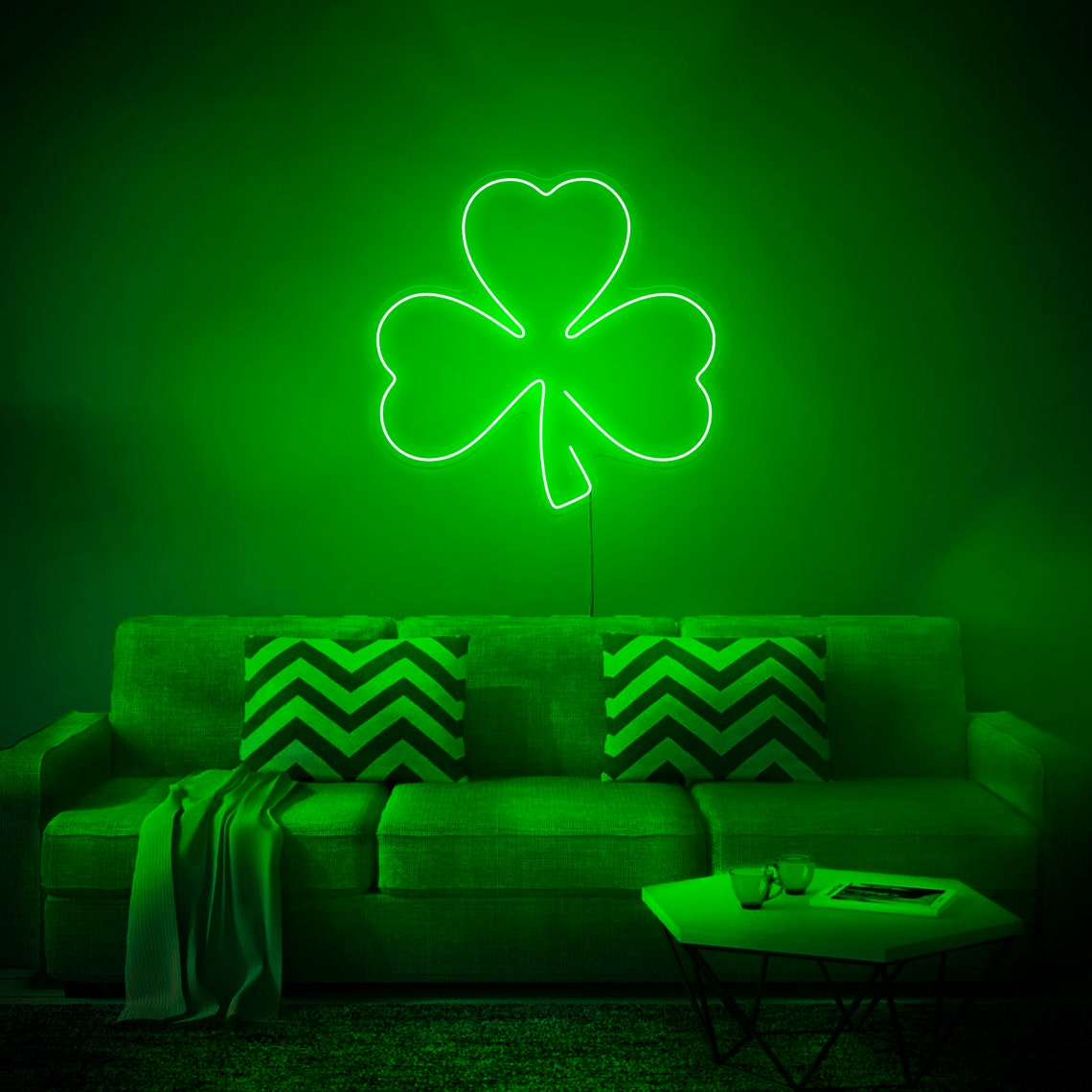 Clover LED Neon Sign Wall Decor Wall Sign Neon Lights | Etsy
