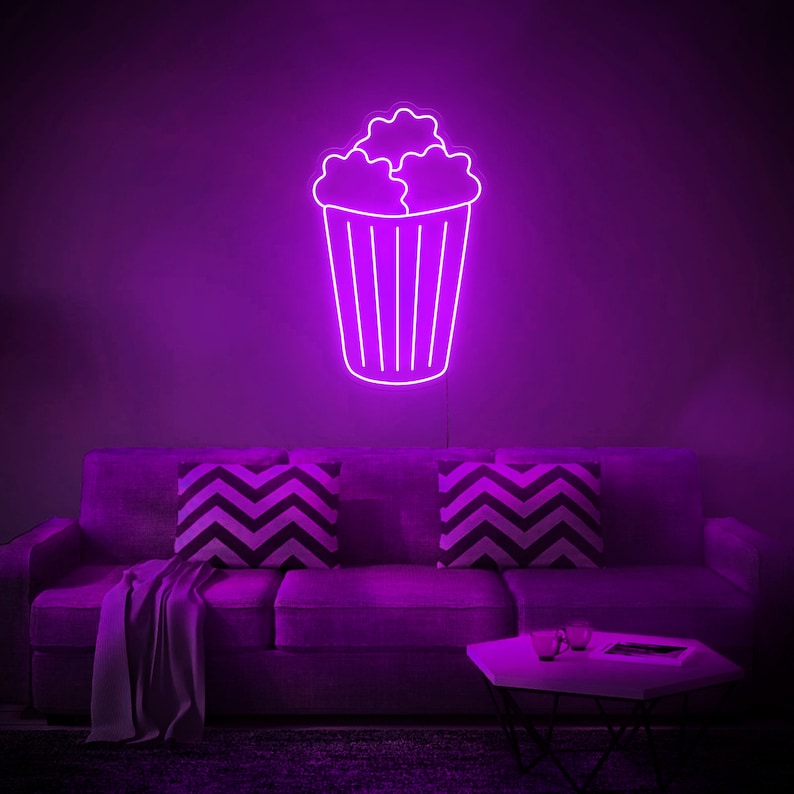 Popcorn LED Neon Sign Wall Decor Wall Sign Neon Lights - Etsy