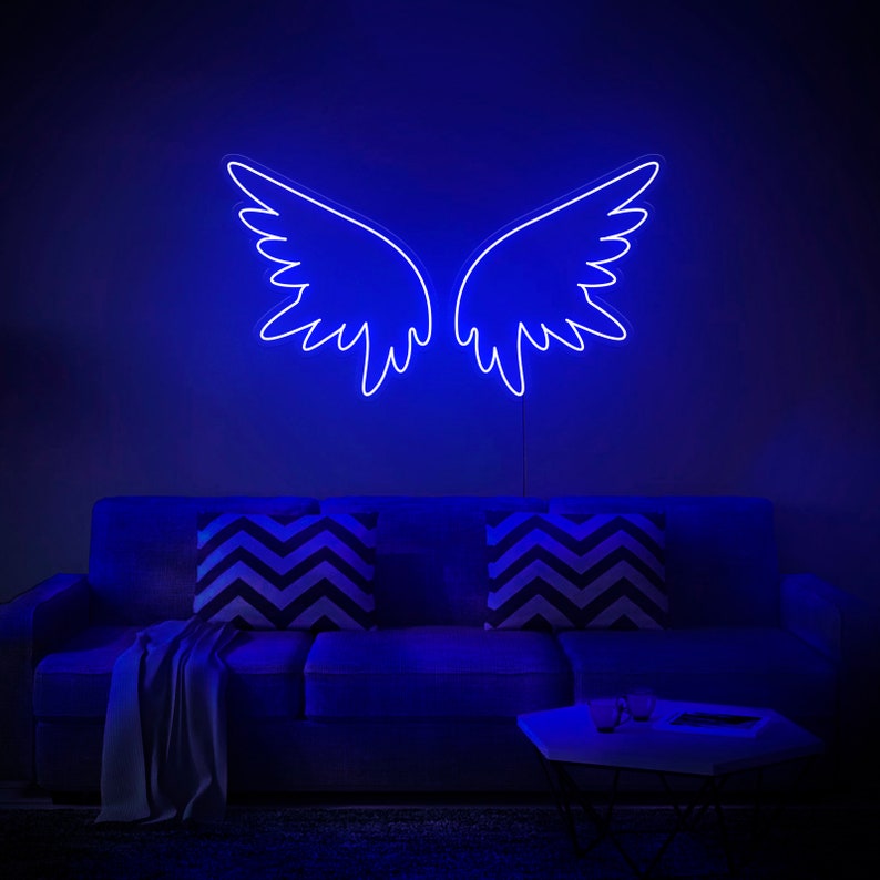 Wings LED Neon Sign Custom Neon Sign Wall Decor Wedding Wall - Etsy