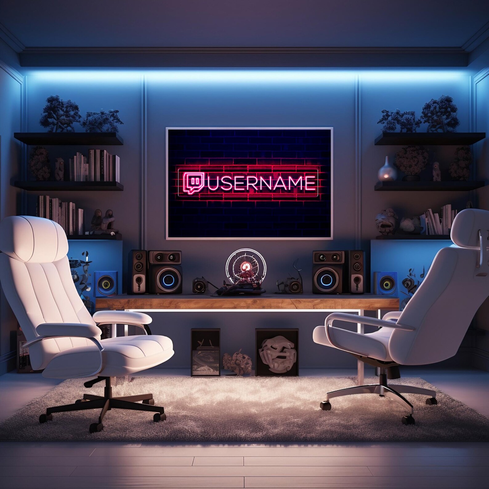 Custom Twitch Username Neon Sign, Twitch Neon Light, Custom Gamer Tag ...