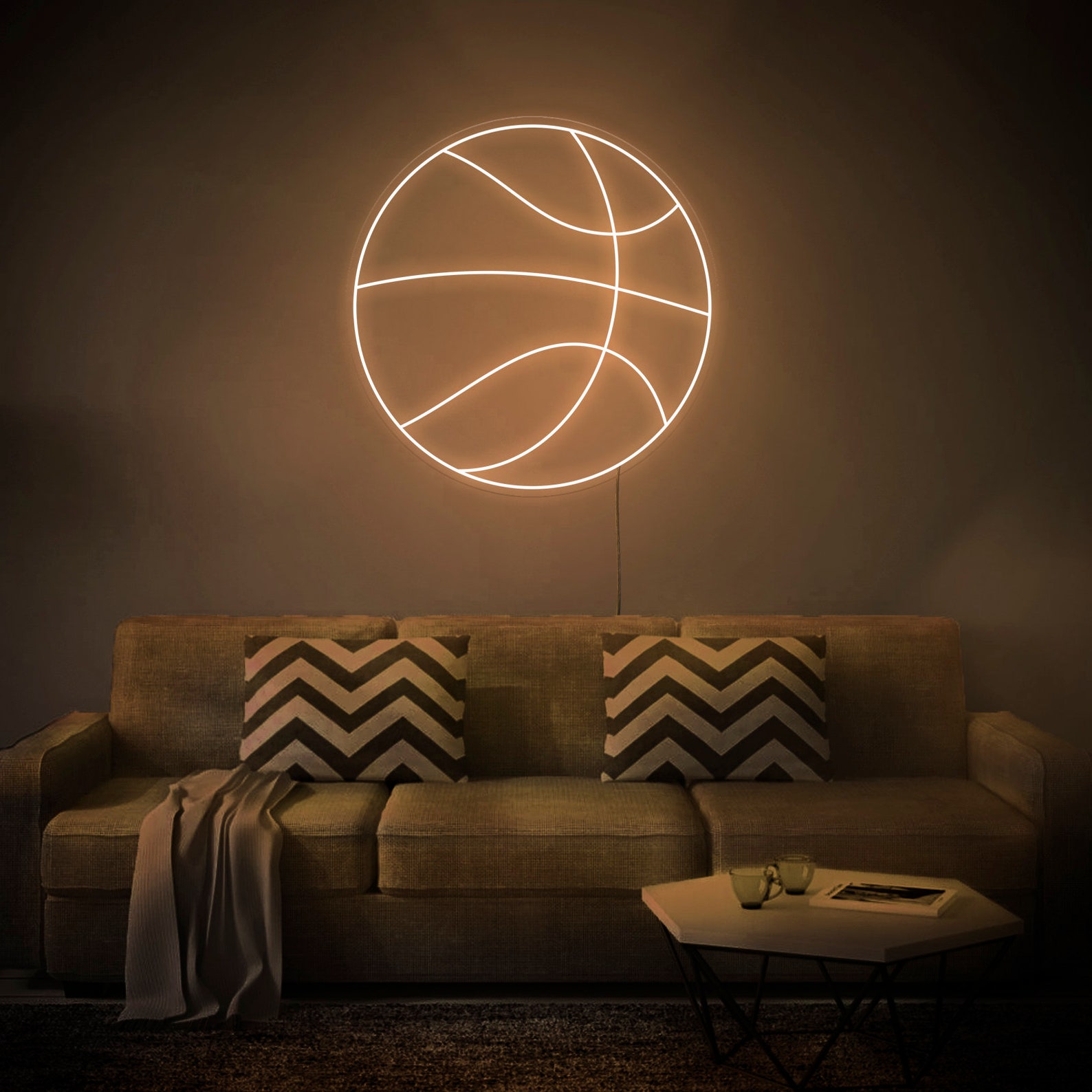 Basketball Ball LED Neon Sign Wall Decor Wall Sign Neon - Etsy