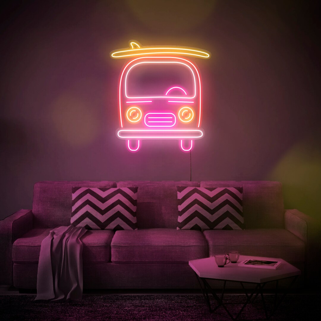 Bus - LED Neon Sign, Wall Decor, Wall Sign, Neon Lights - Etsy