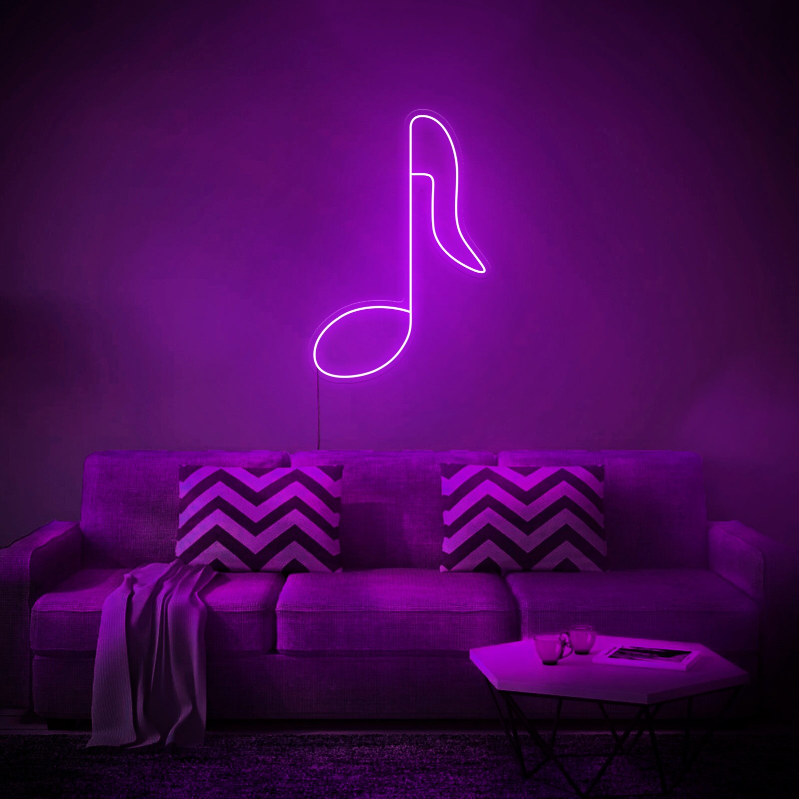 Music Note LED Neon Sign Wall Decor Wall Sign Neon Lights | Etsy