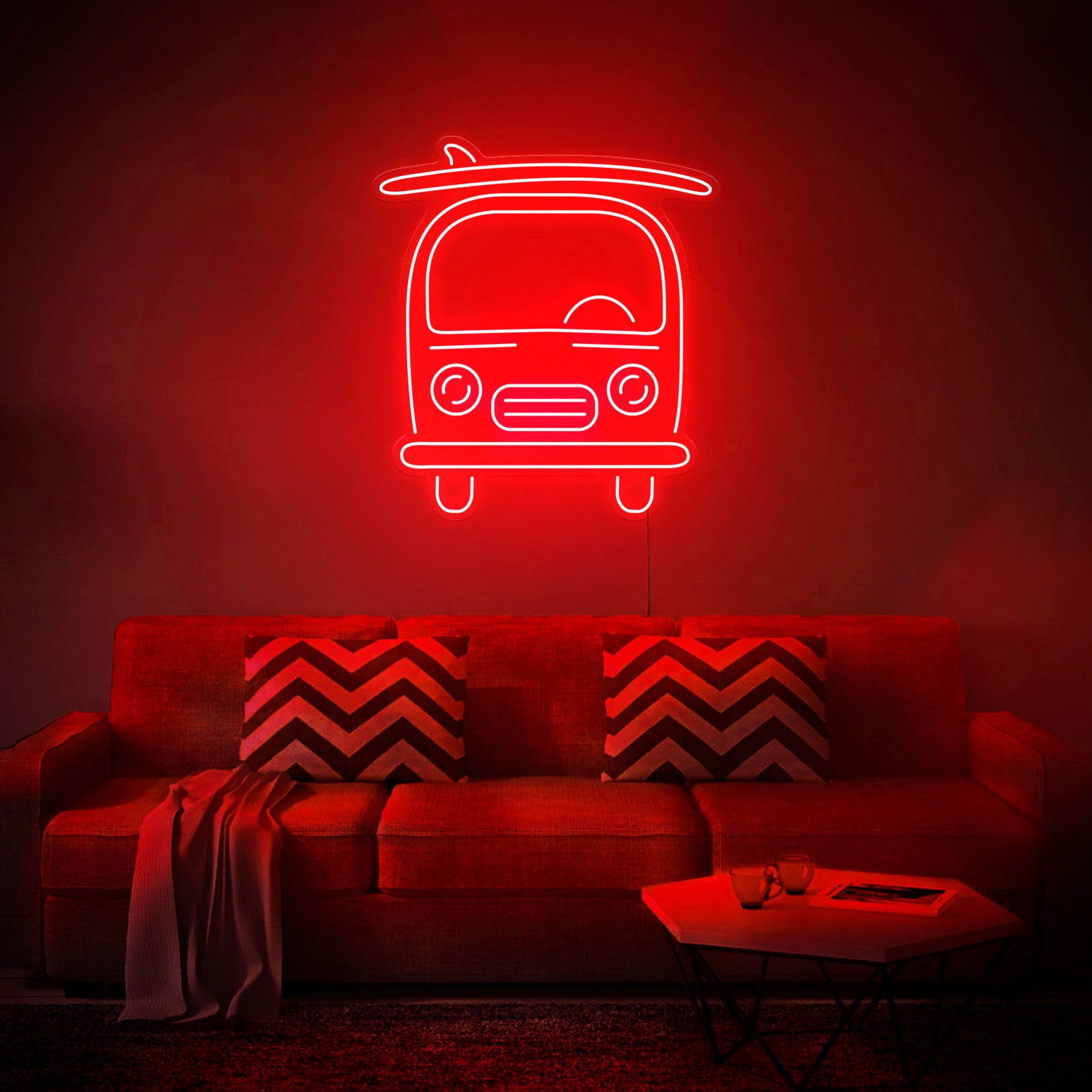 Bus LED Neon Sign Wall Decor Wall Sign Neon Lights - Etsy