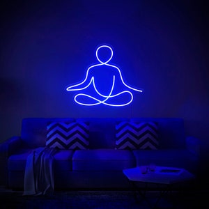 Yoga - LED Neon Sign, Wall Decor, Wall Sign, Neon Lights, Meditation ...