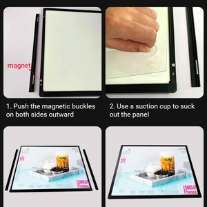 Custom Ultra-thin LED Light Box, Top-hanging Menu Board Display Spliced ...