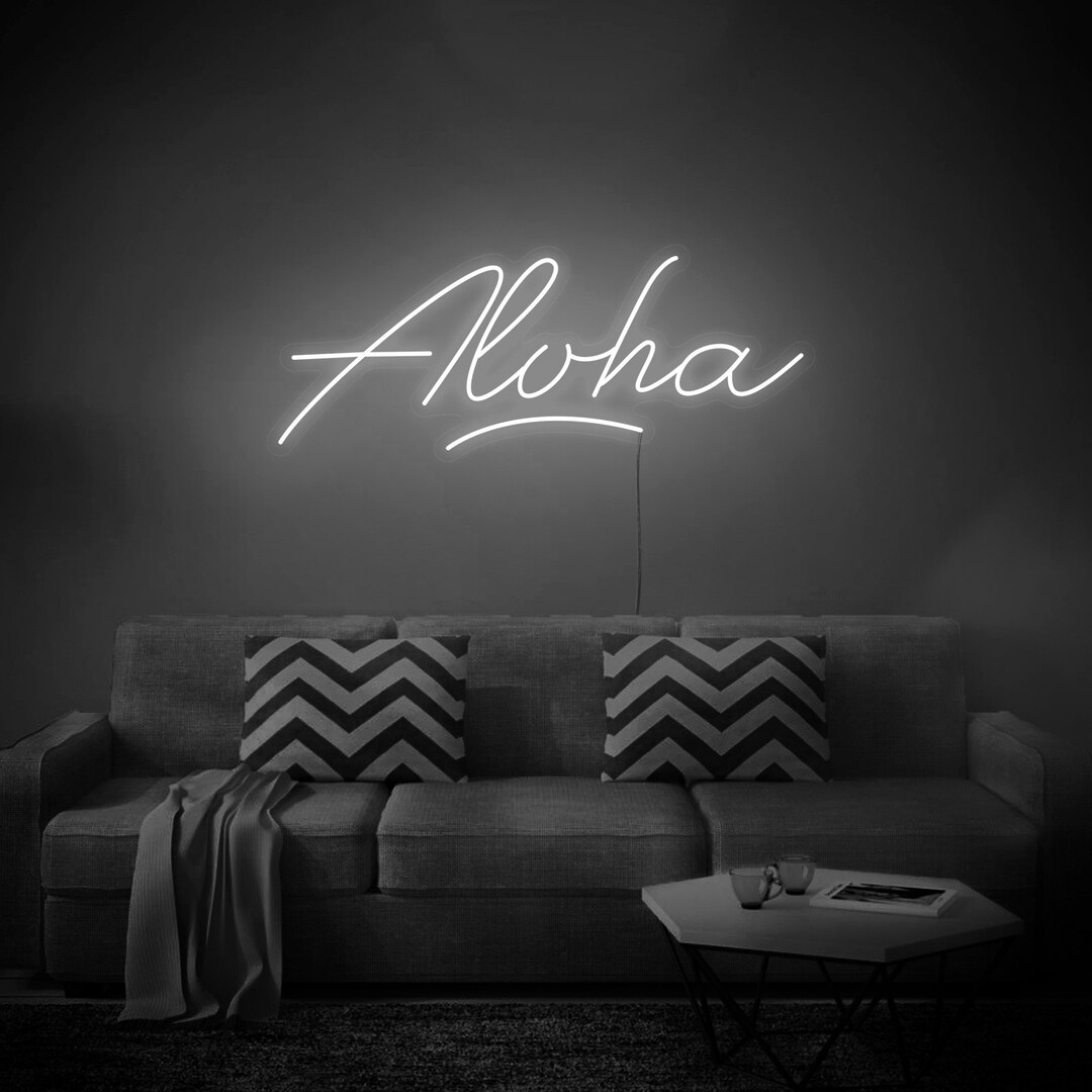 Aloha LED Neon Sign Wall Decor Wall Sign Neon Lights - Etsy