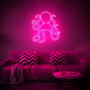 Octopus - LED Neon Sign, Wall Decor, Wall Sign, Neon Lights - Etsy