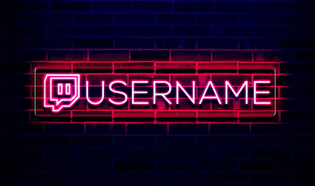 Custom Twitch Username Neon Sign, Twitch Neon Light, Custom Gamer Tag ...