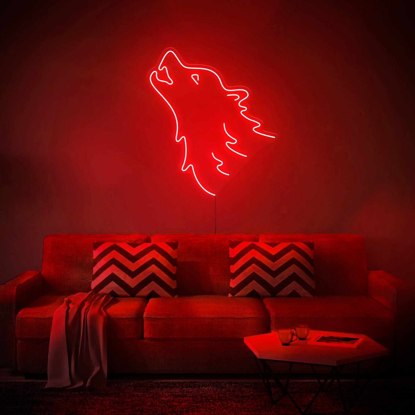 Wolf Howl LED Neon Sign Wall Decor Wall Sign Neon Lights - Etsy