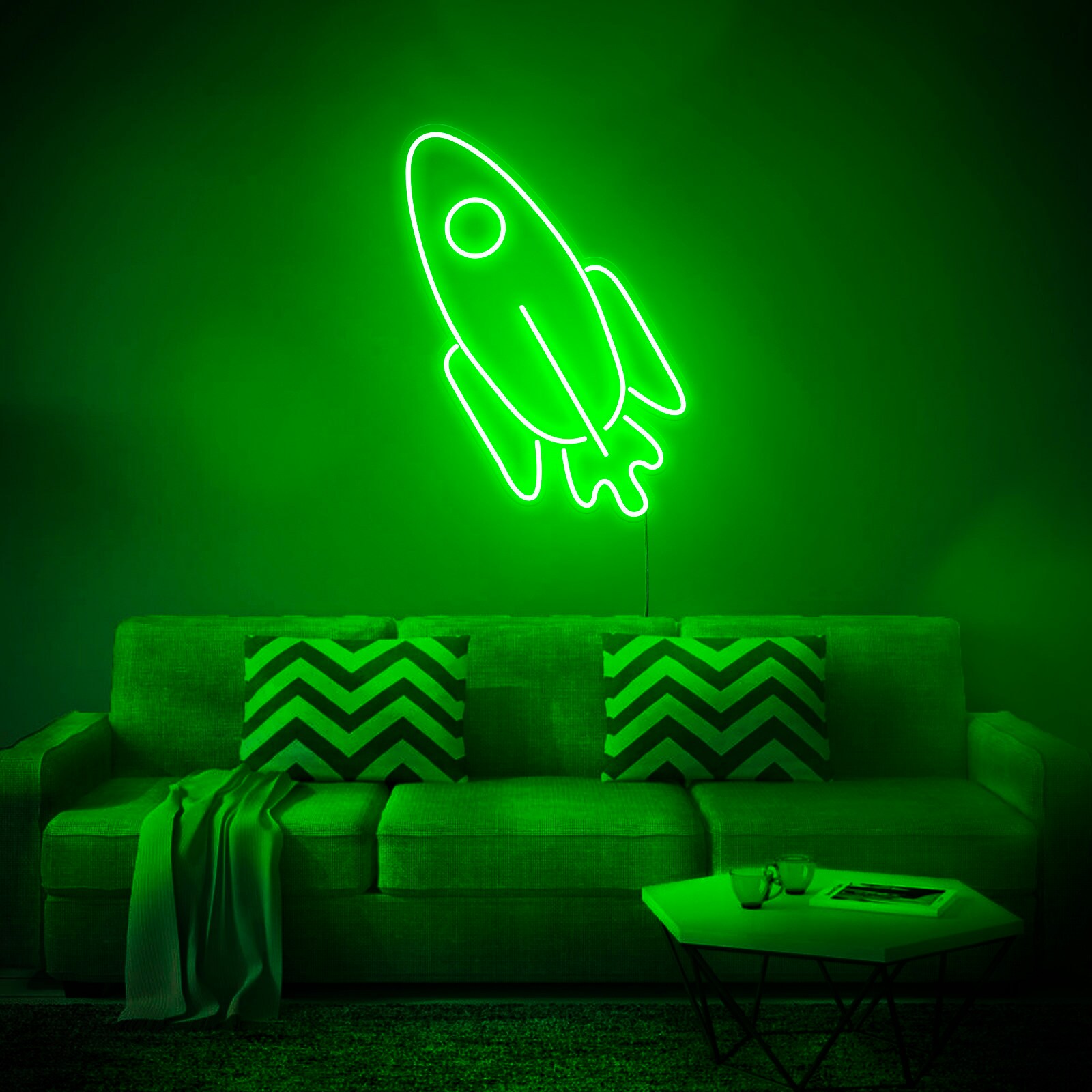 Rocket - LED Neon Sign, Wall Decor, Wall Sign, Neon Lights - Etsy