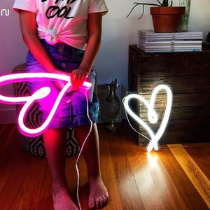 Dripping Heart - LED Neon Sign, Wall Decor, Wall Sign, Neon Lights ...