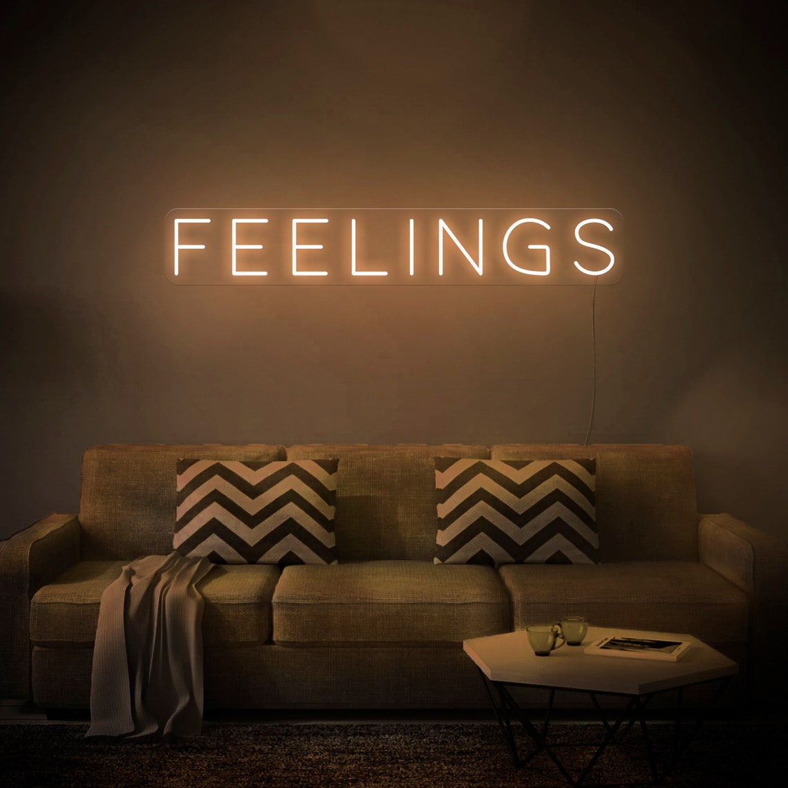 Feelings LED Neon Sign Wall Decor Wall Sign Neon Lights - Etsy
