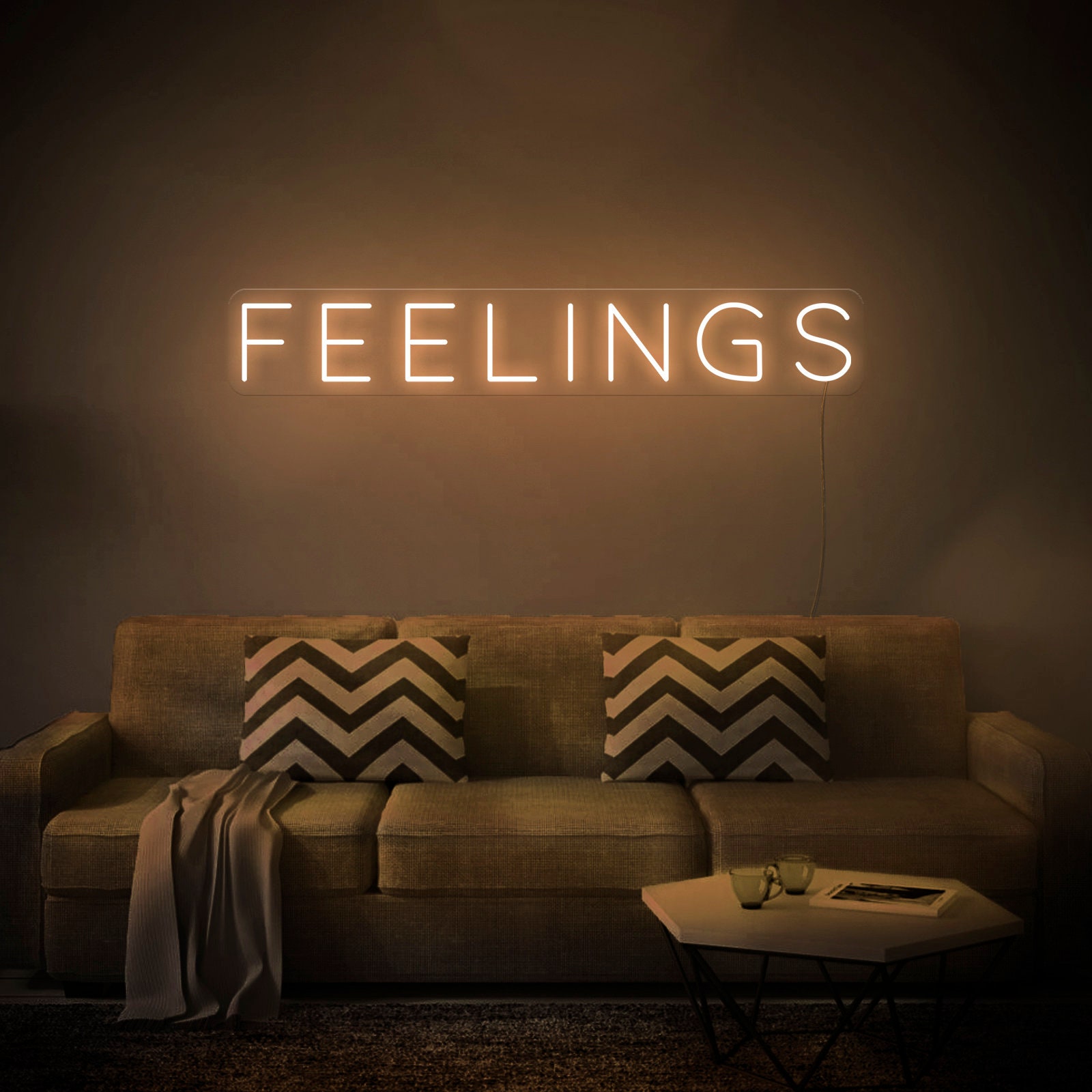 Feelings LED Neon Sign Wall Decor Wall Sign Neon Lights | Etsy