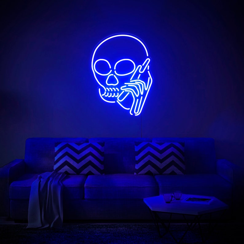 Skull Calling LED Neon Sign - Etsy