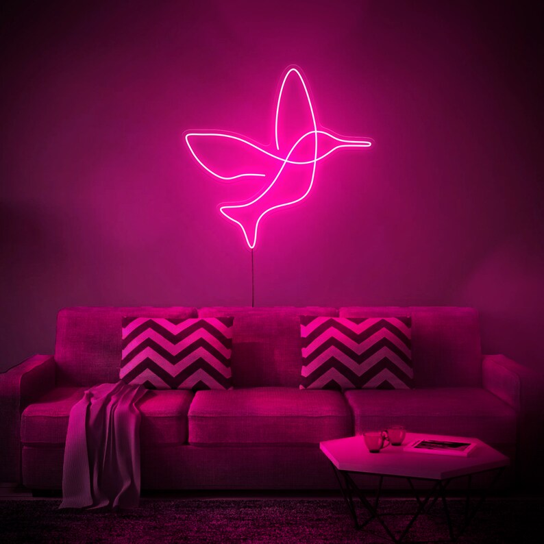 Hummingbird LED Neon Sign Wall Decor Wall Sign Neon - Etsy