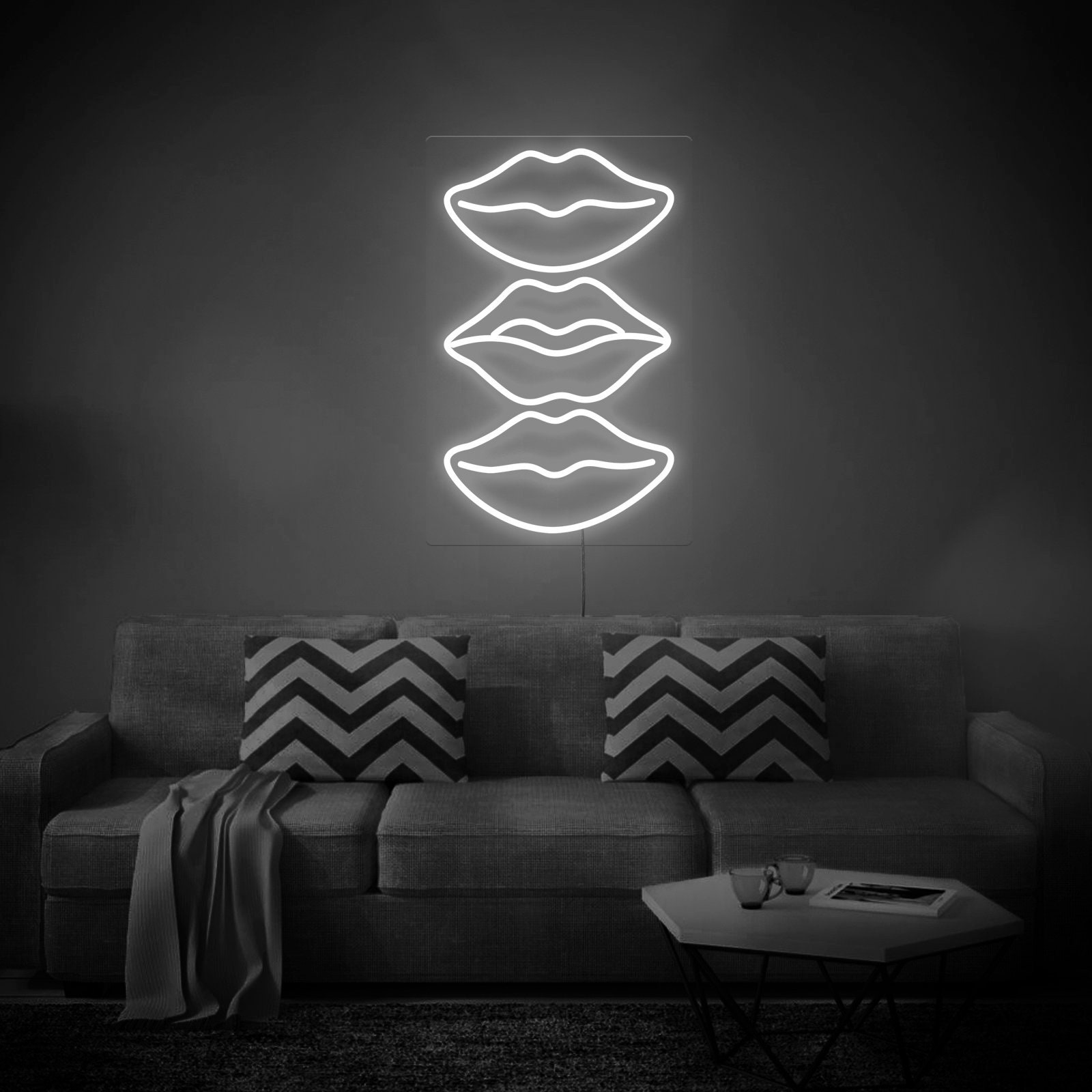 Lips Art LED Neon Sign Wall Decor Wall Sign Neon Lights | Etsy