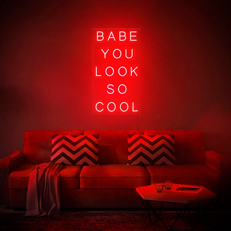 Babe You Look so Cool LED Neon Sign Wall Decor Wall Sign - Etsy
