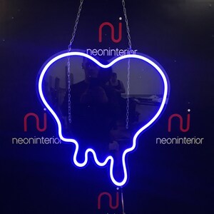 Melting Heart Neon Sign | Room Decor | LED Neon Light| Neon Bar Sign ...