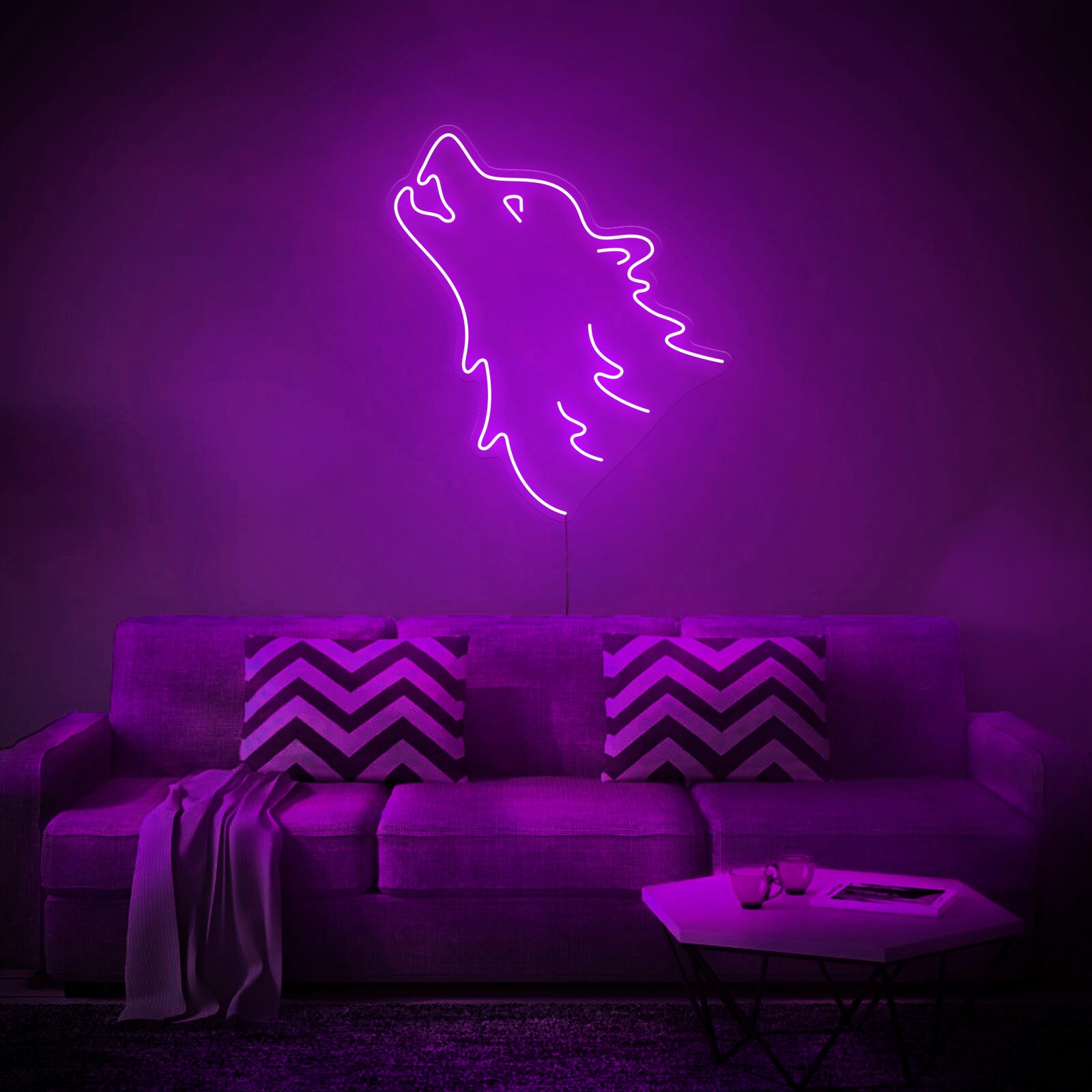 Wolf Howl LED Neon Sign Wall Decor Wall Sign Neon Lights | Etsy