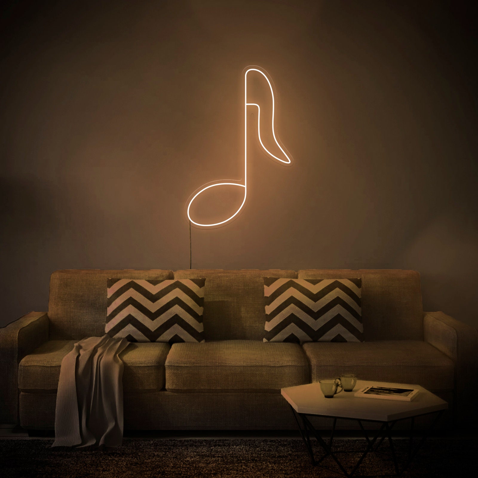 Music Note LED Neon Sign Wall Decor Wall Sign Neon Lights - Etsy