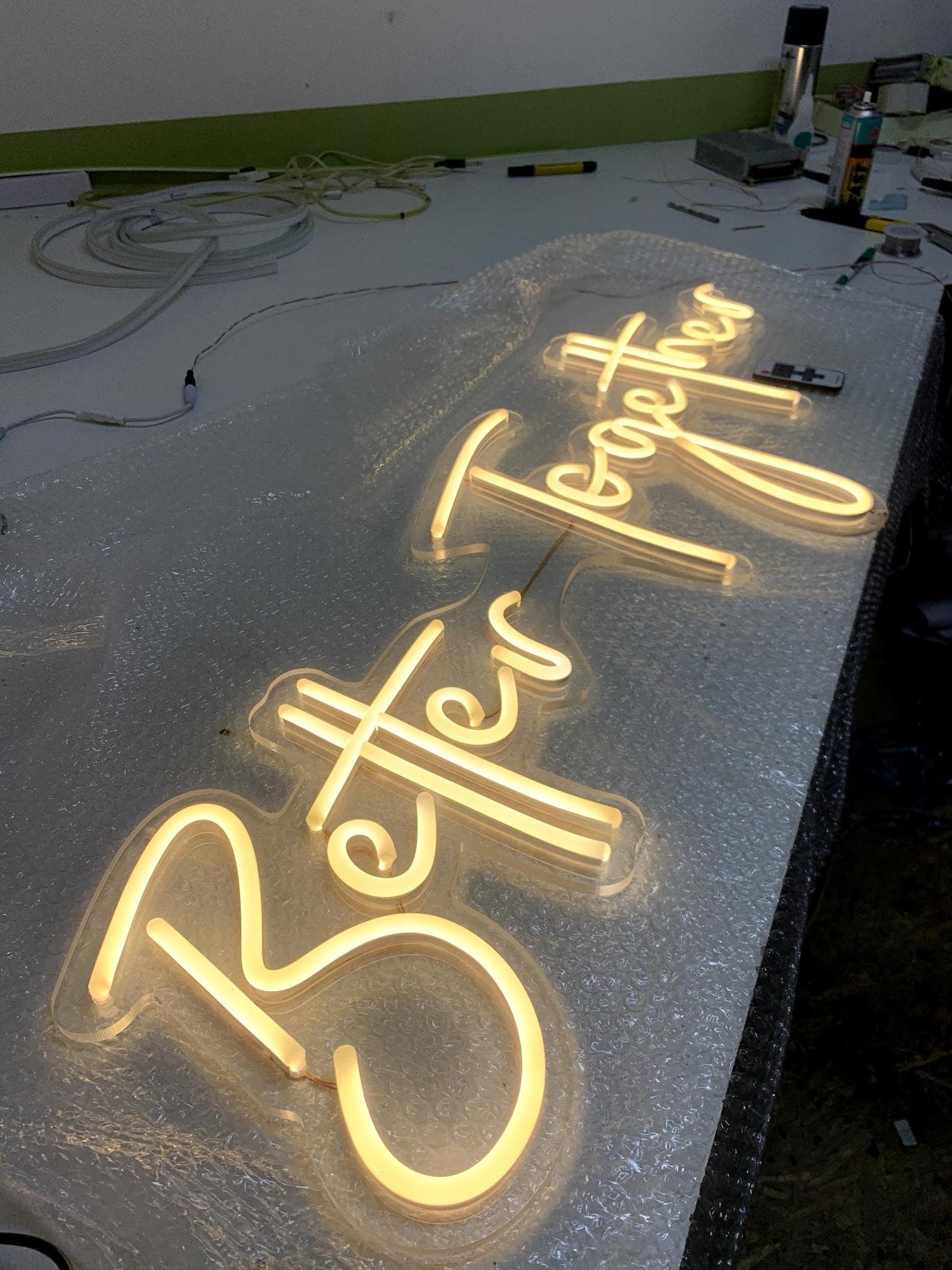 Better Together Wedding Custom Neon Sign Led Neon Light | Etsy
