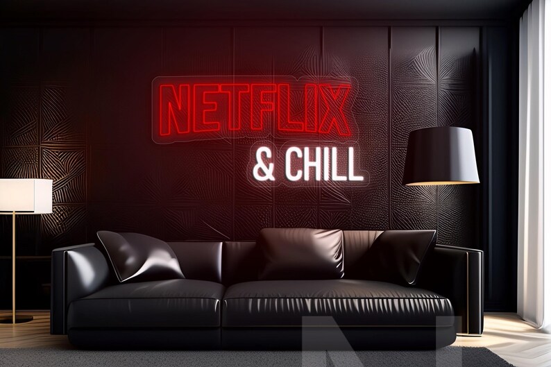 Netflix & Chill Neon Sign | Christmas Gift | LED Neon Sign | Neon Light ...
