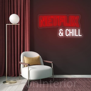 Netflix & Chill Neon Sign | Christmas Gift | LED Neon Sign | Neon Light ...