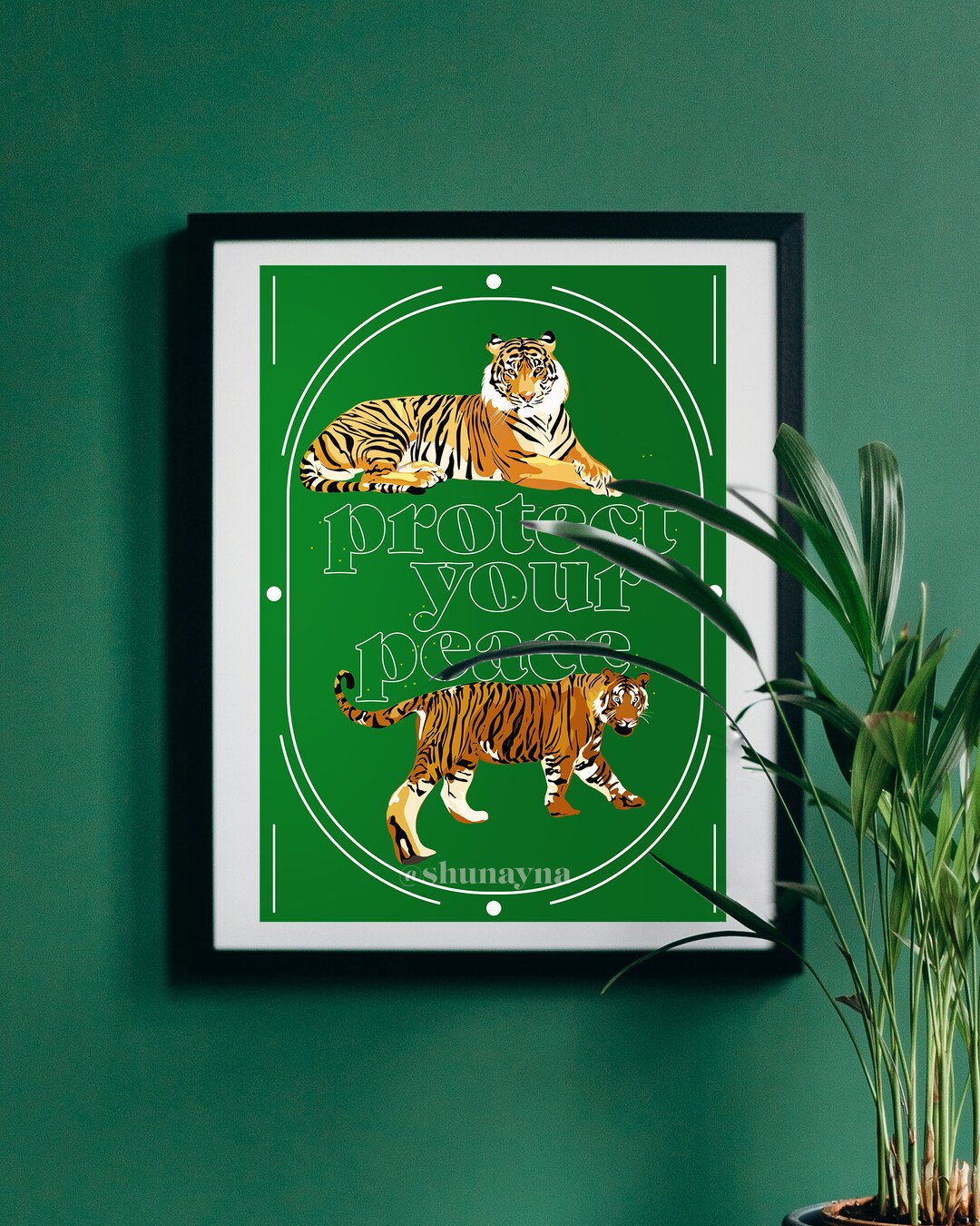 Protect Your Peace | A3 Poster Print | Tiger | Affirmation | Poster ...