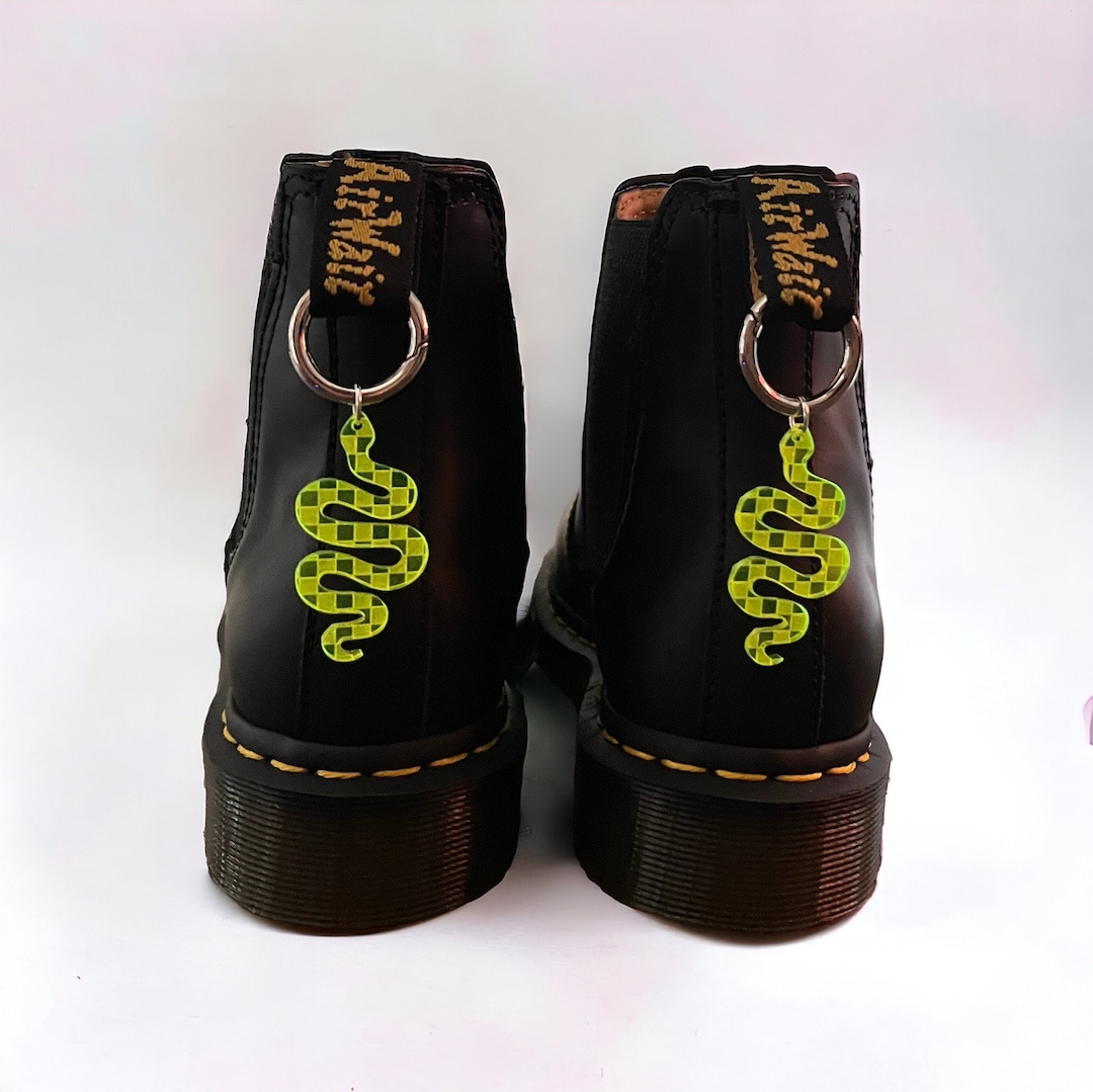Checkerboard Snakes Boot Charms Pair - Etsy