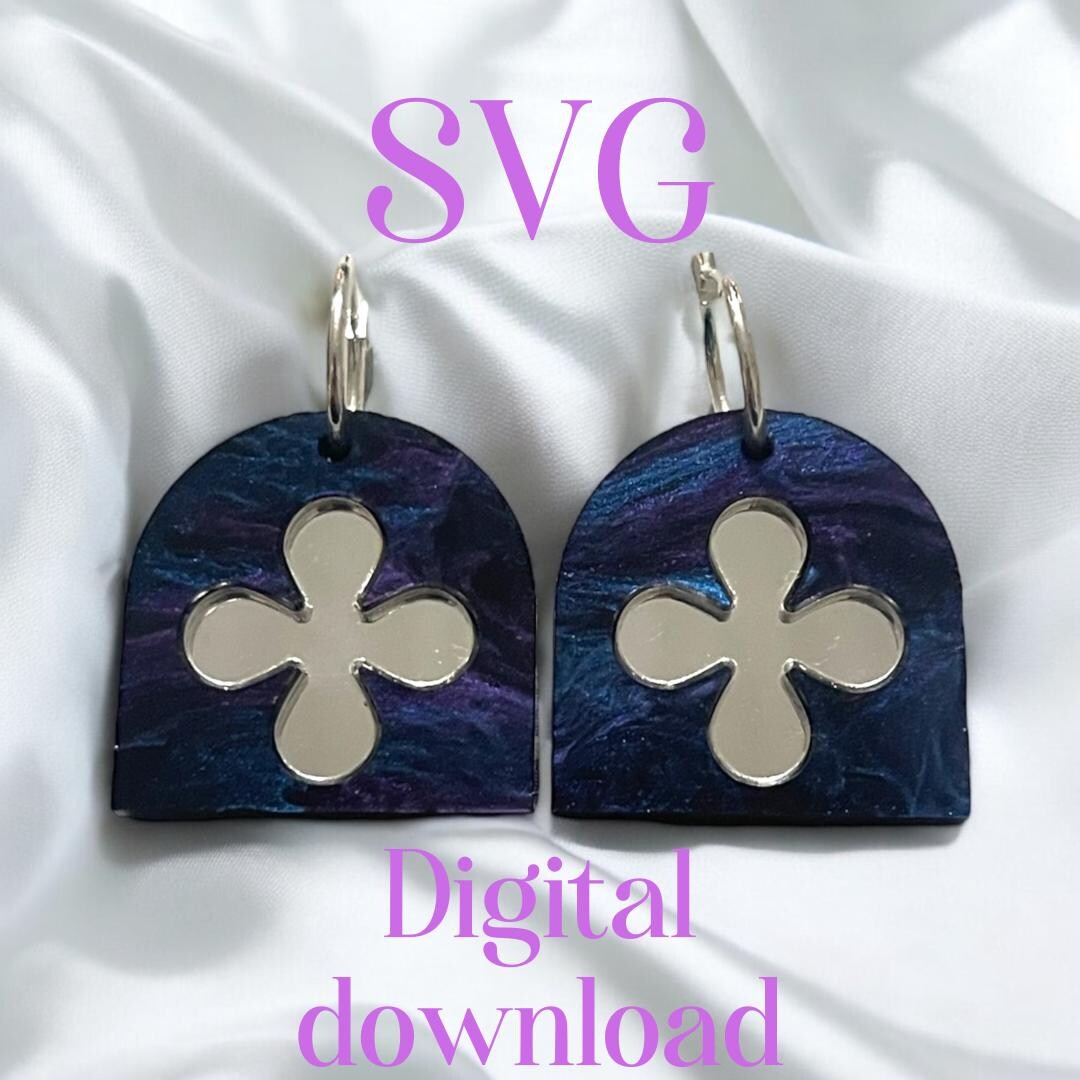 Mini Arch Clover SVG File, Glowforge Laser Svg File Acrylic Jewellery ...