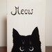 Hand-painted Black Cat & meow Sign Charming Rustic Art - Etsy