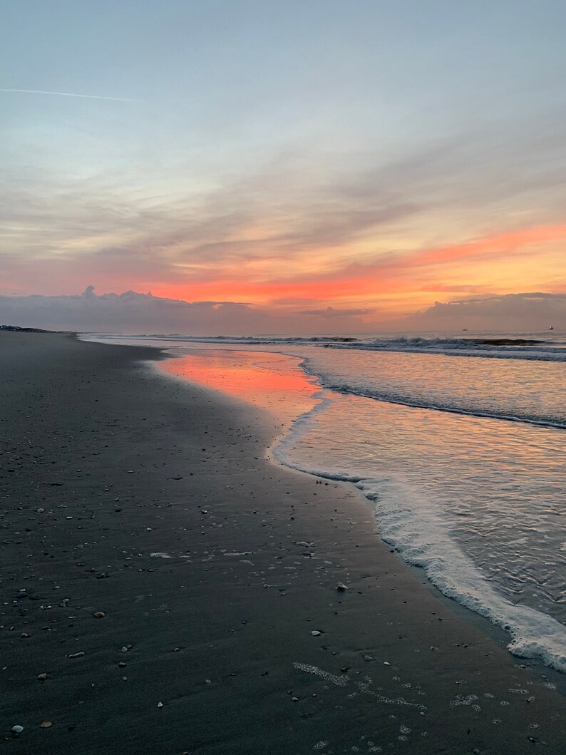 Sunrise Walk on the Beach on Canvas Picture - Etsy
