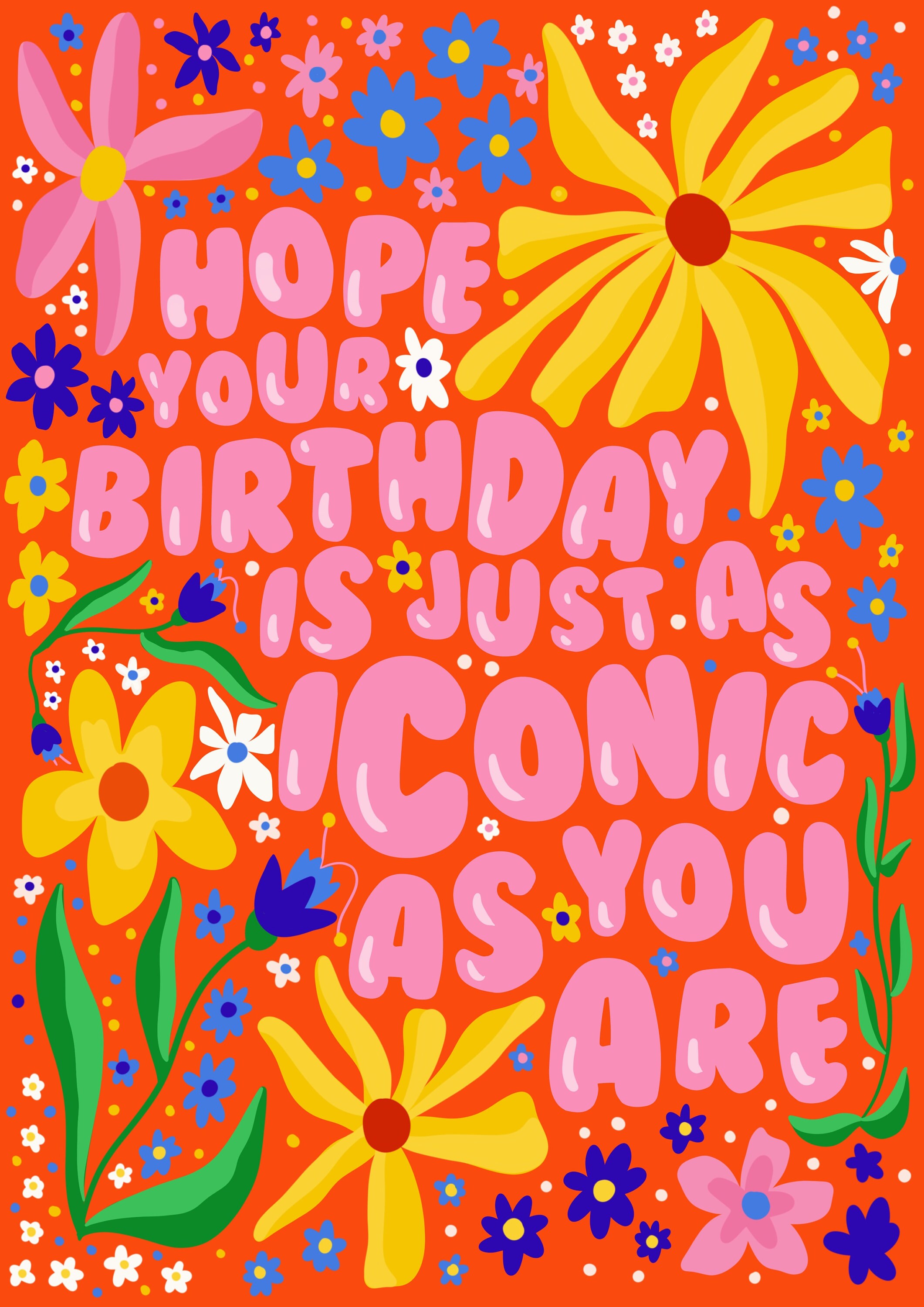 Iconic Birthday Card Fun Birthday Card Funky Birthday Card - Etsy