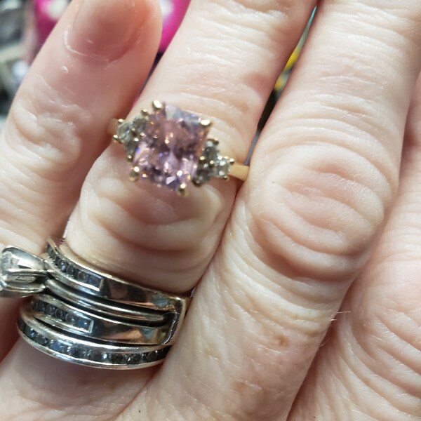 Pink Ice Ring - Etsy