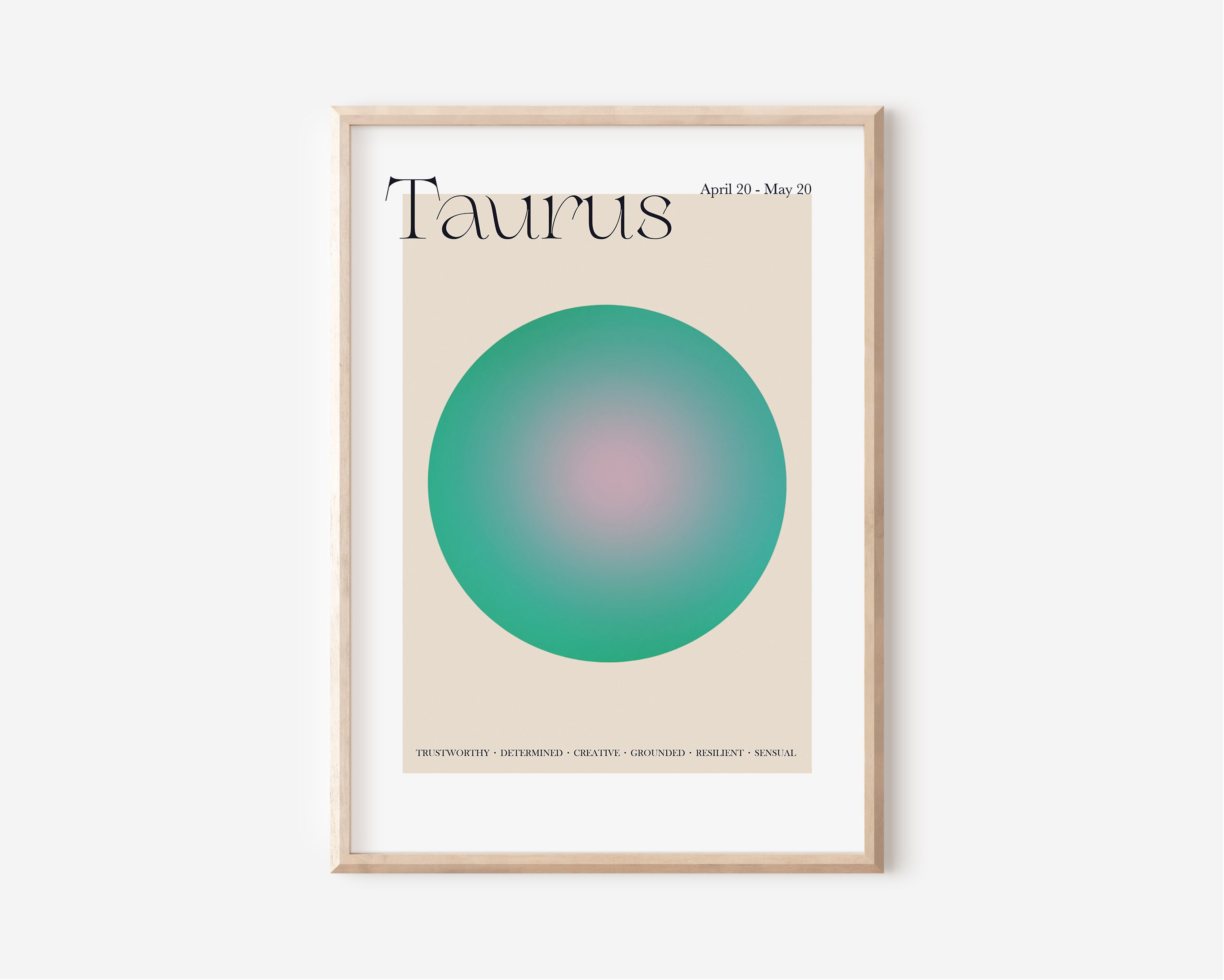 Art & Collectibles Printable Wall Art Digital Download Taurus Zodiac ...