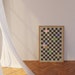 Funky CHECKERED Retro WALL ART Perfect for Decor Black and White Square ...