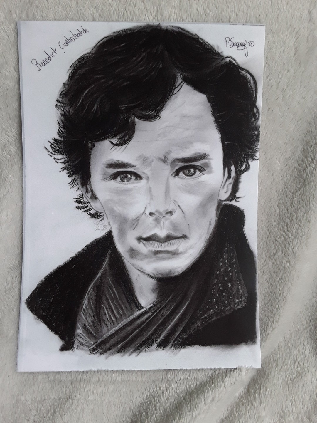Benedict Cumberbatch Original Black and White Drawing - Etsy