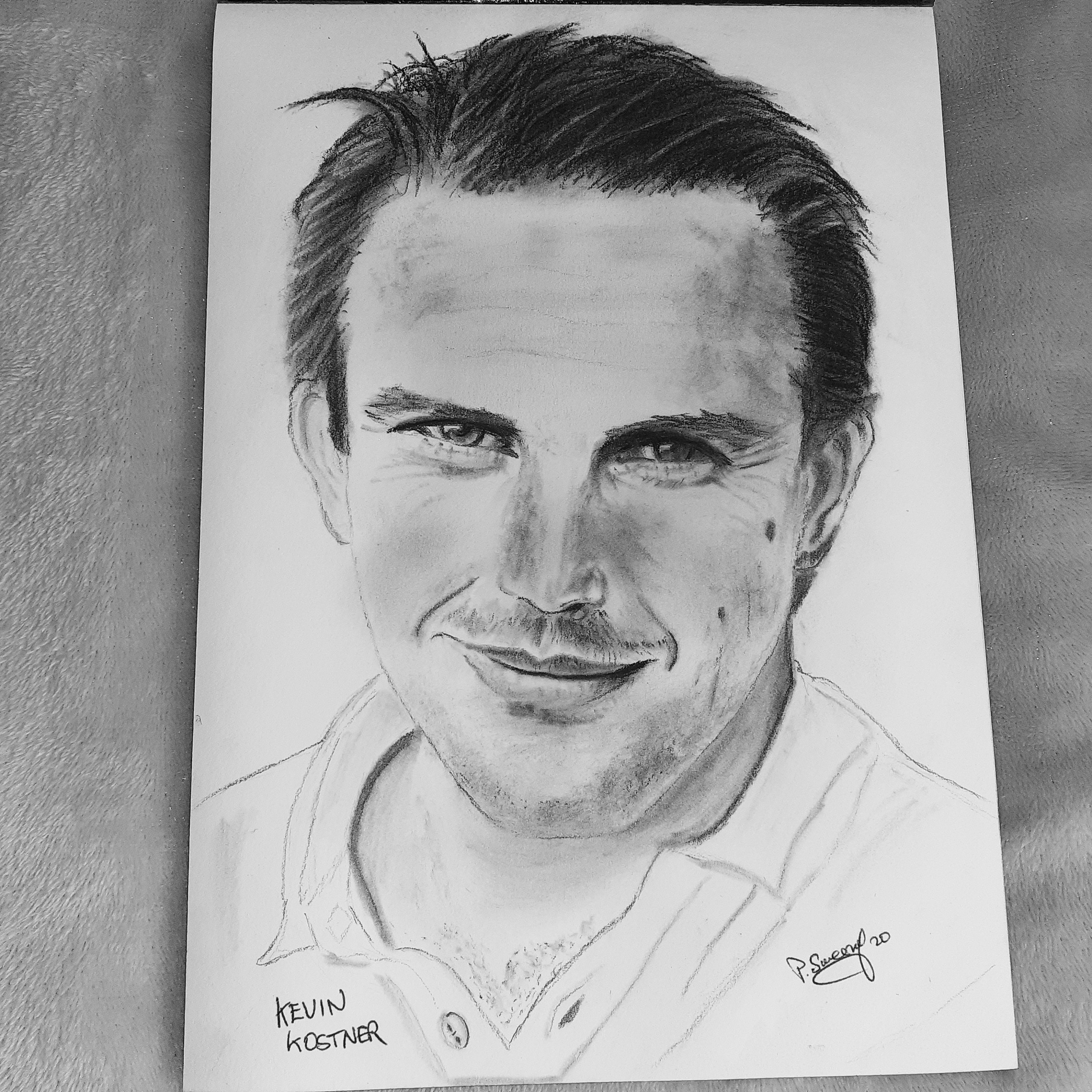 Matt Dillon Black and White Portrait Using Charcoal and - Etsy